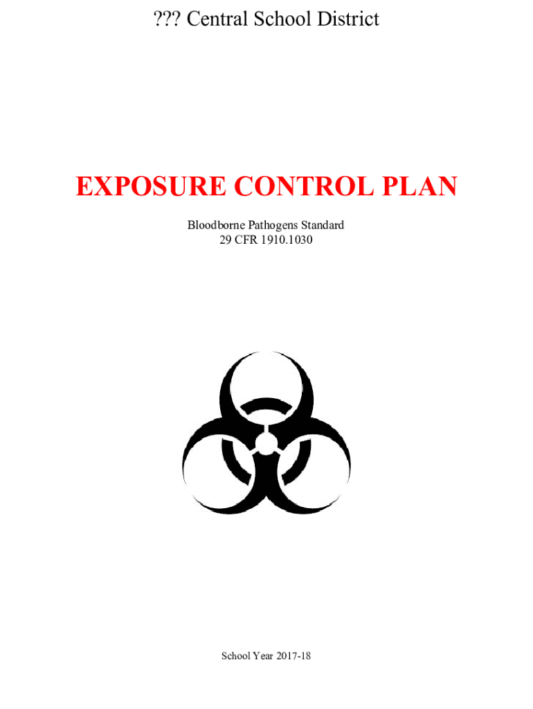 Fillable Online Bloodborne Pathogens Exposure Control PlanBloodborne ...