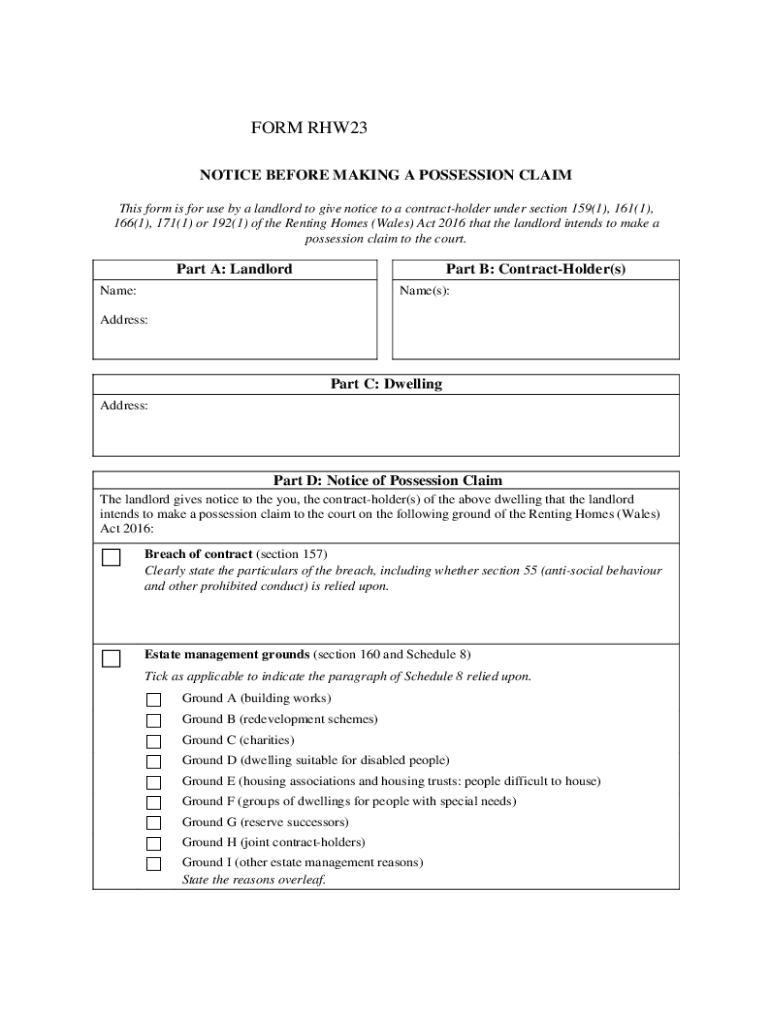 Fillable Online Form N5: Make a claim for possession of property - GOV ...