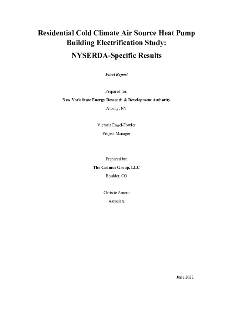 Fillable Online Cold Climate Air-Source Heat Pumps: An ... - Department ...