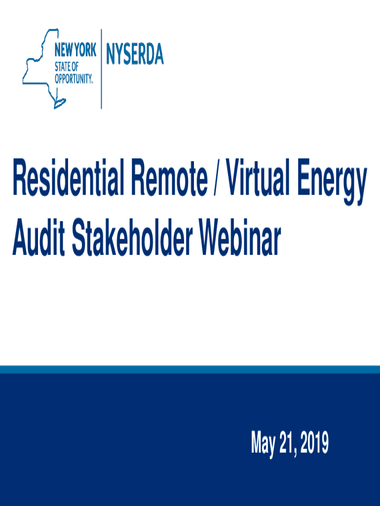 Fillable Online Remote Energy Audit Resources for Contractors and ...