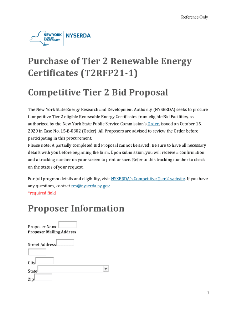 Fillable Online Attachment 1 TIER 2 RENEWABLE ENERGY CERTIFICATE ...