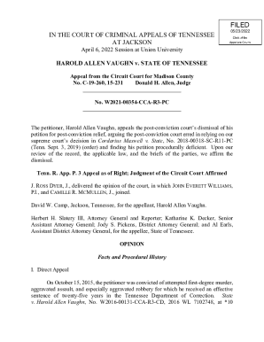 Fillable Online HAROLD ALLEN VAUGHN v Fax Email Print - pdfFiller