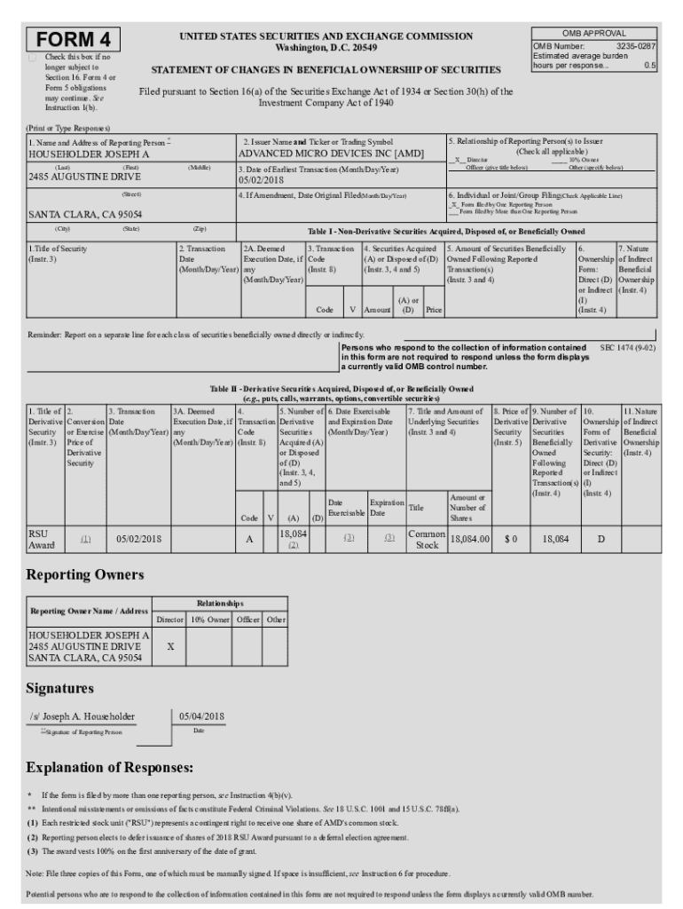 Fillable Online HOUSEHOLDER JOSEPH A Fax Email Print - pdfFiller
