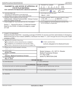 Fillable Online Medicaid Section 1135 Waiver of SPA Submission ...