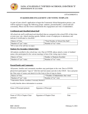 Fillable Online LOS ANGELES UNIFIED Reference guide - Los Angeles Unified School District Fax ...