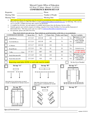 Fillable Online Conference Room Set-Up Form Fax Email Print - pdfFiller