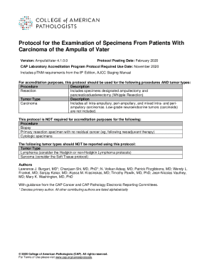 Fillable Online CAP Cancer Protocol Ampulla Fax Email Print - pdfFiller