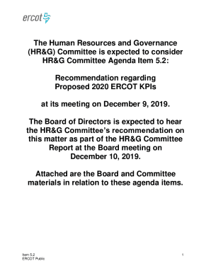 Fillable Online The Human Resources and Governance (HR&G) Committee is ...