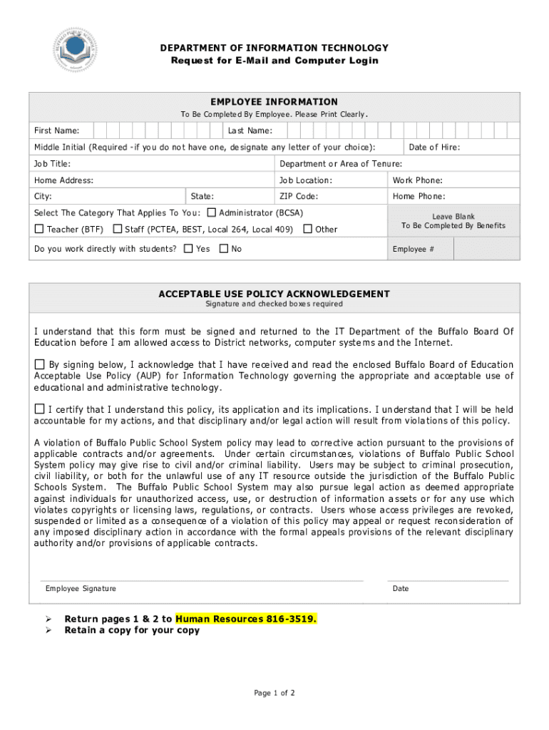 Fillable Online it.med.wisc.edudocumentsnew-employee-request-formNew ...