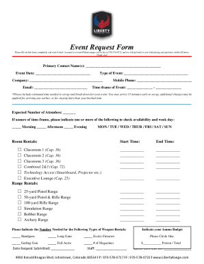 Fillable Online Event Request Form Template - Fill Out and Sign ...