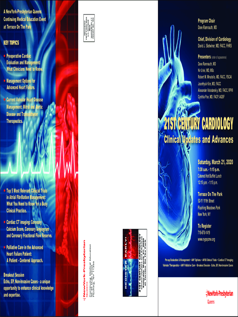 Fillable Online 21ST CENTURY CARDIOLOGY - Continuing Medical Education ...