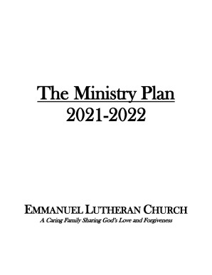 Fillable Online Ministry Plan - Immanuel Lutheran Church-Five Forks Fax ...