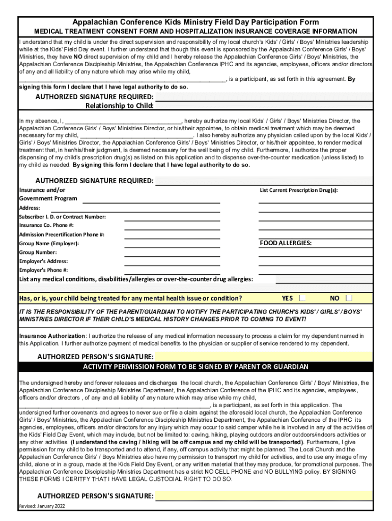 Fillable Online Medical Treatment Authorization And Consent Form - PDFSimpli Fax Email Print ...