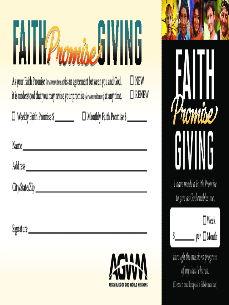 Fillable Online What is faith promise giving, and is it biblical? Fax ...