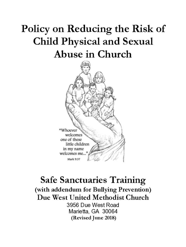 Fillable Online Safe Church PolicySafe Church MinistryChristian ...