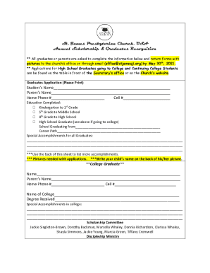 Fillable Online Graduates Application (Please Print) Fax Email Print ...