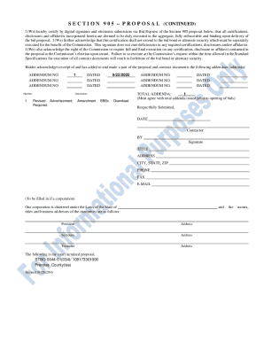 Fillable Online SECTION 901 - ADVERTISEMENT Fax Email Print - pdfFiller