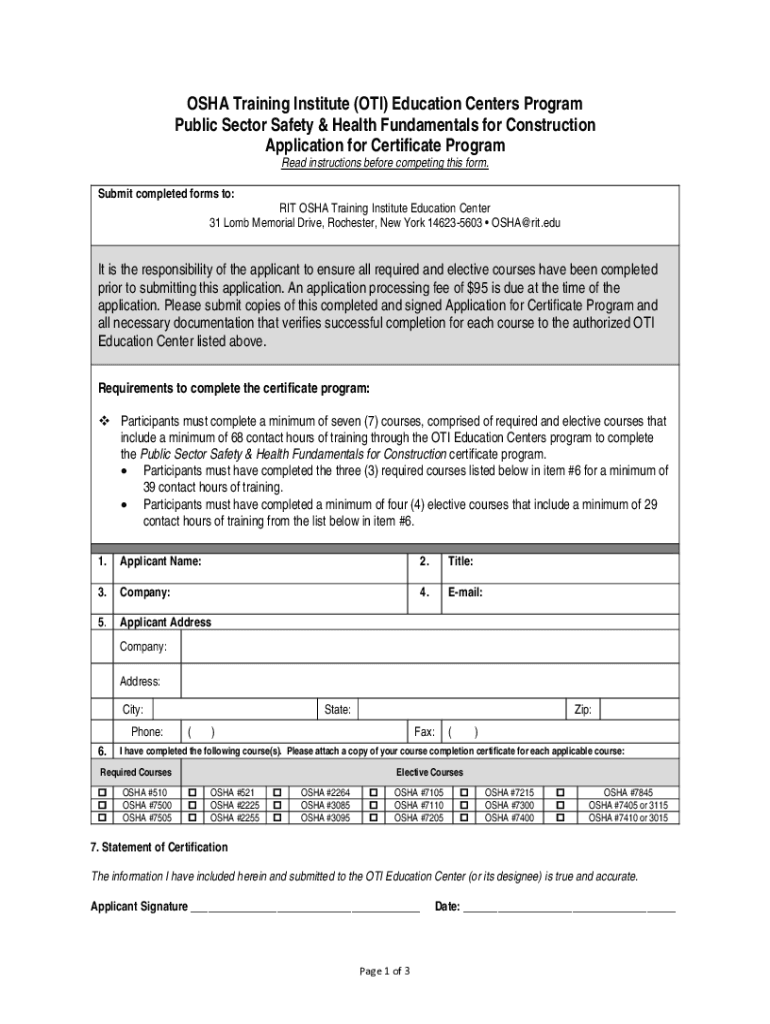 Fillable Online PUBLIC SECTOR SAFETY AND HEALTH FUNDAMENTALS ...