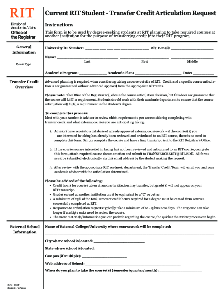 Fillable Online inside.cad.rit.educurrent-studentsforms-forForms for ...