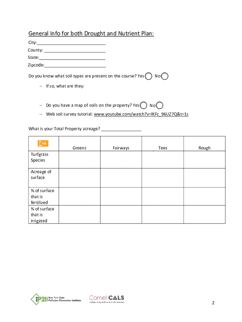Fillable Online Nutrient Management Plan Land Application Work Sheet - North Dakota Fax Email ...