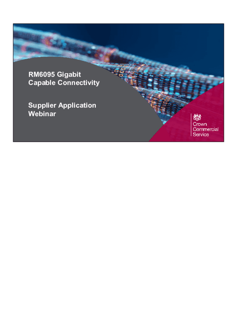 Fillable Online RM6095 Gigabit Capable Connectivity Supplier ...