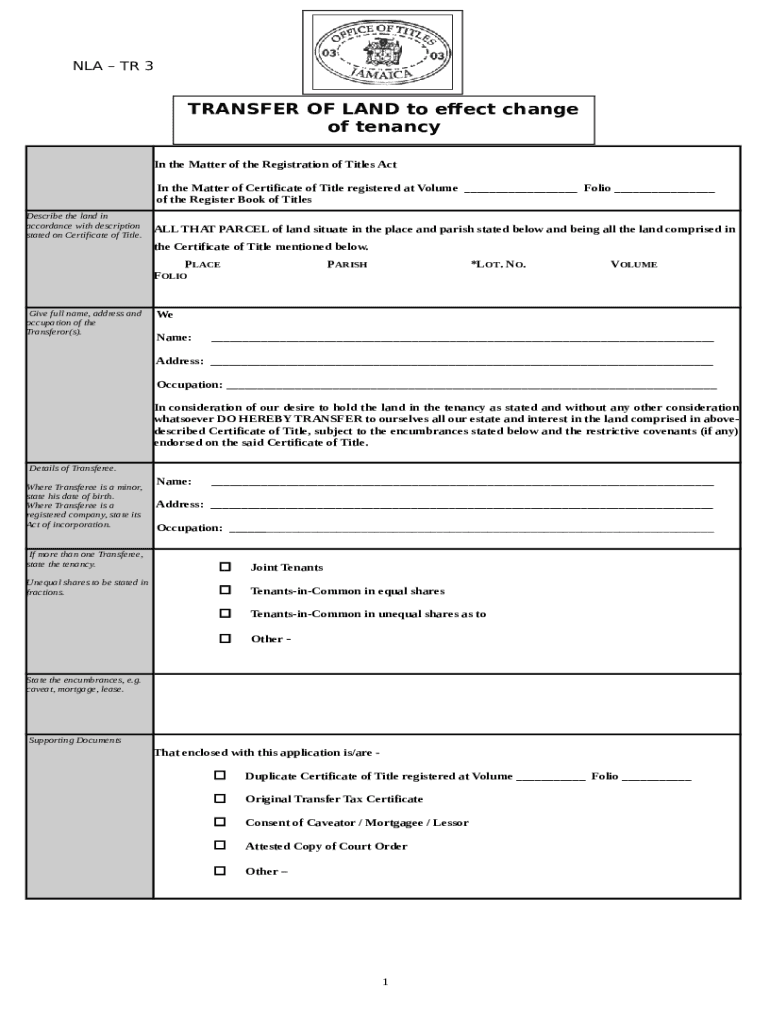 Land TitlesNational Land AgencyOne Agency, One Goal Doc Template ...