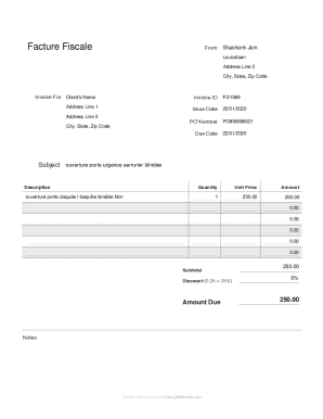 Fillable Online Facture Fiscale - Apache Tika Corpora Fax Email Print ...