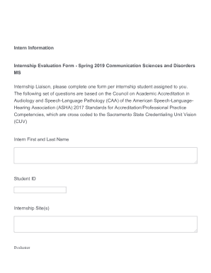 Fillable Online 8+ Student Internship Evaluation Form Templates in ...