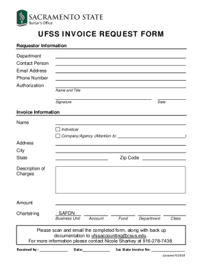 Fillable Online Invoice Request Form 2500 University Drive NW - University of Calgary ... Fax ...
