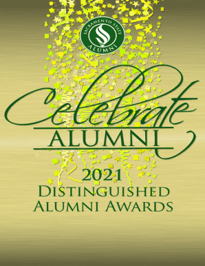 Fillable Online Distinguished Alumni Awards - Sacramento State Fax ...