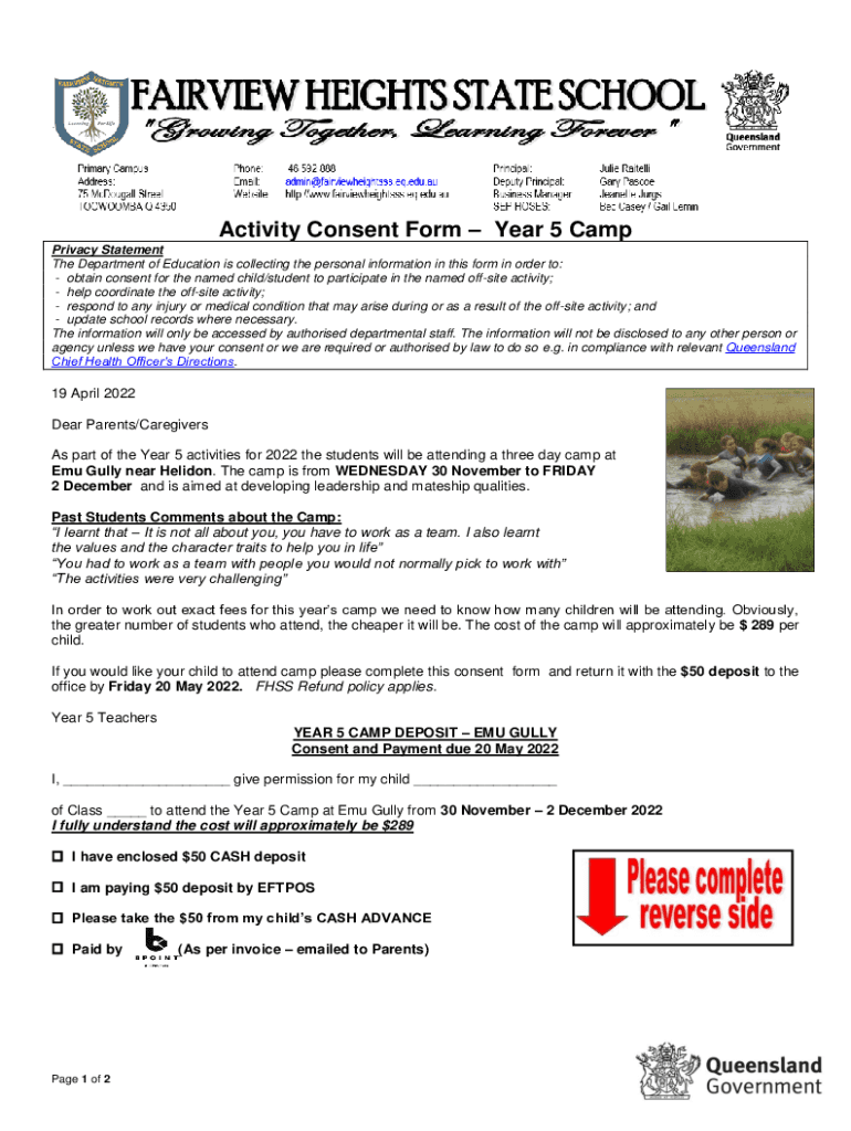 Fillable Online 20+ Summer Camp Consent FormsJotForm20+ Summer Camp ...