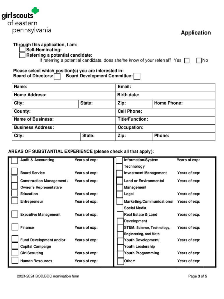 Fillable Online Girl Scouts of Eastern Pennsylvania GSEPGirl Scouts of Eastern Pennsylvania ...