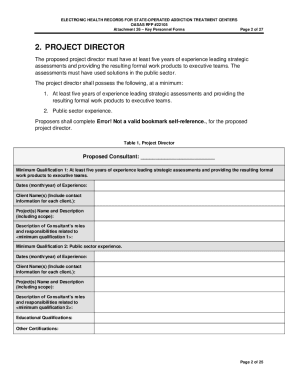 Fillable Online oasas ny Attachment 7 - Key Personnel Forms Fax Email ...