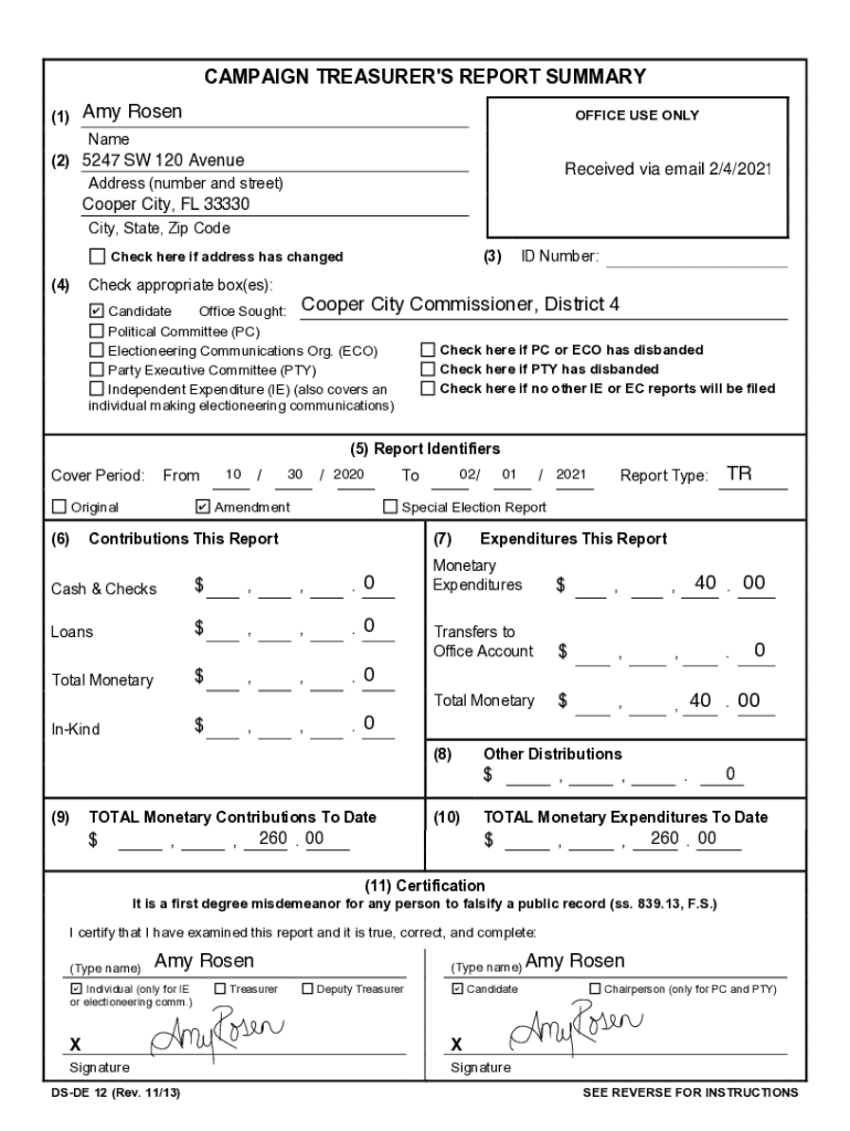 Fillable Online 18+ Treasurer Report Templates - PDF, WordFree ...