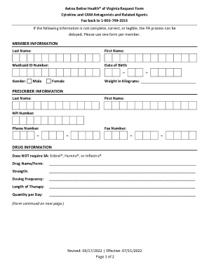 Fillable Online Cytokine-and-CAM-Antagonists-Request-Form-VA ...