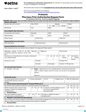 Fillable Online Pharmacy Prior Authorization Request Form Fax Email ...