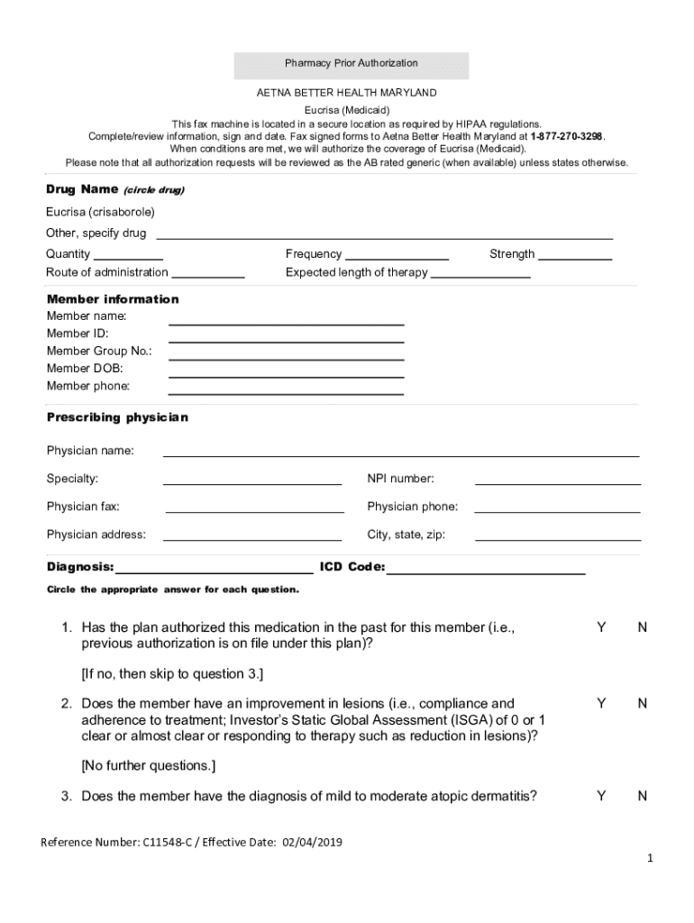 Fillable Online ABH-MD-Eucrisa-PA-Form. Accessible PDF Fax Email Print ...