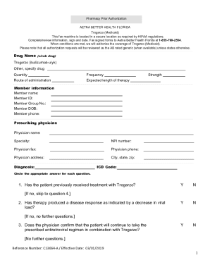 Fillable Online Pharmacy Prior Authroization Forms - AetnaPharmacy ...