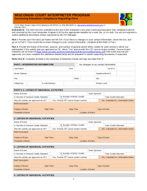 Continuing education compliance reporting Doc Template | pdfFiller