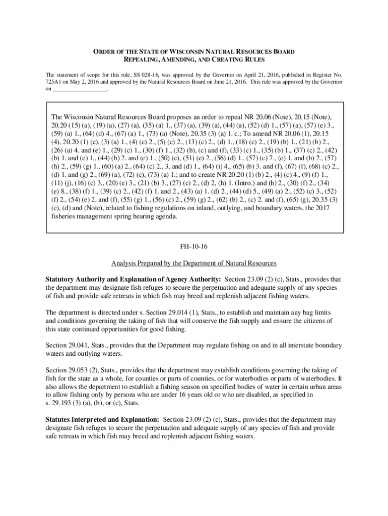 Fillable Online dnr wi FH-10-16 Analysis Prepared by the Department of Natural ... Fax Email ...