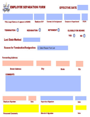 Fillable Online What Is Employment Separation? (Definition and Types ...