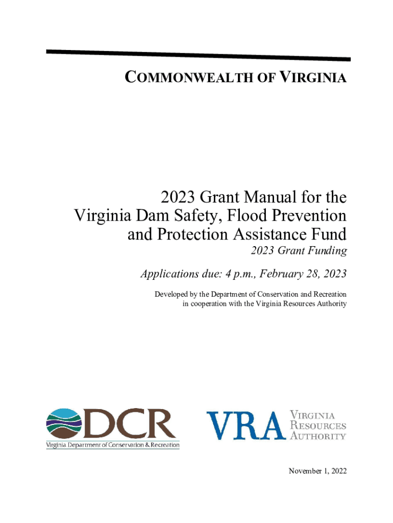 Fillable Online townhall.virginia.govlGetFile2021 Grant Manual for the ...