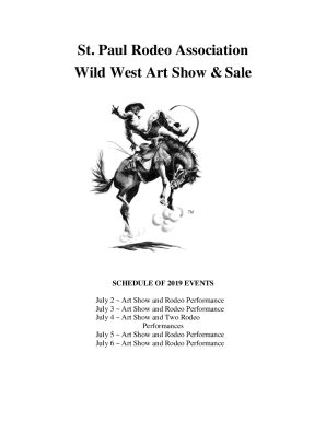 Fillable Online St. Paul Rodeo Association Wild West Art Show & Sale ...