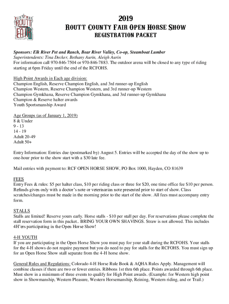 Fillable Online d38trduahtodj3.cloudfront.netfiles2019 Routt County Fair Open Horse Show Fax ...
