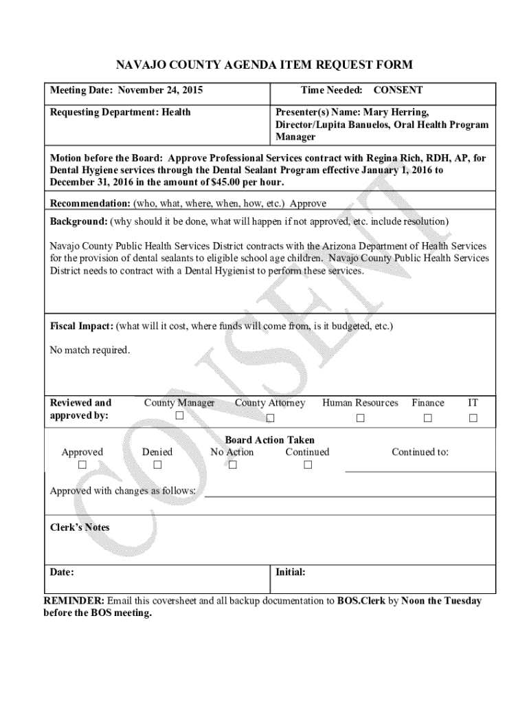 Fillable Online Navajo County Online Forms Fax Email Print - pdfFiller