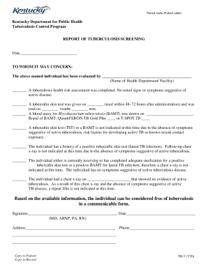 Fillable Online chfs ky Kentucky Department For Public Health ...