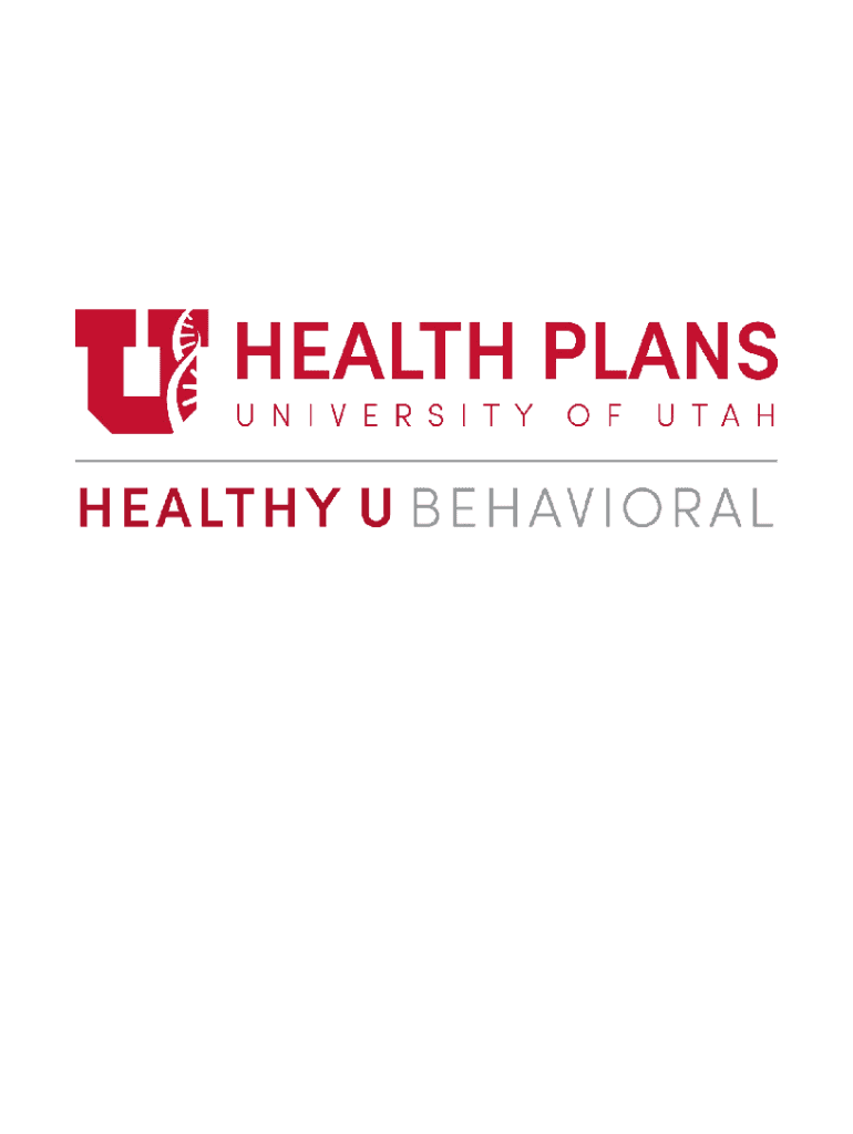 Fillable Online Healthy U Behavioral Health Table of Contents ...