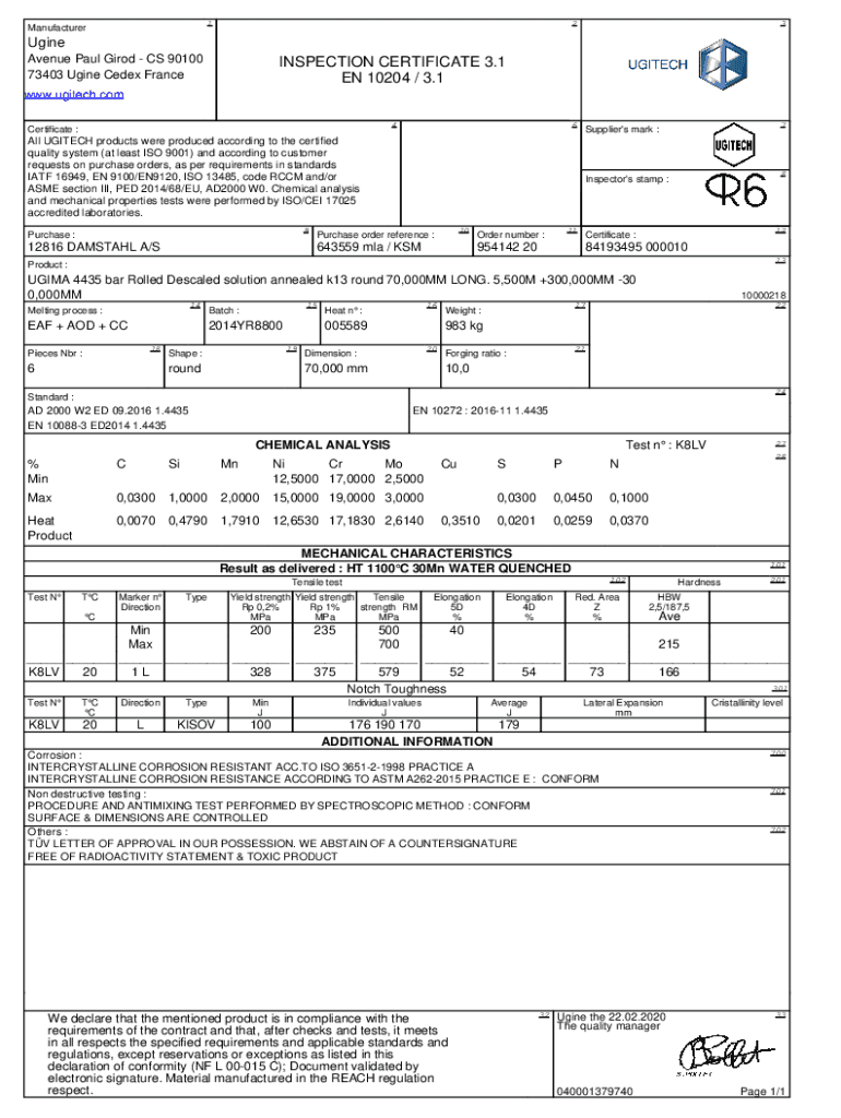 Fillable Online panjiva.comUgitech32685240Ugitech, PLANT UGINE AVENUE ...