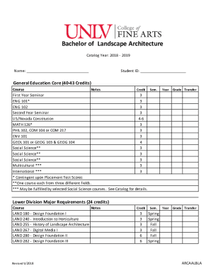 Fillable Online Bachelor of Landscape Architecture - Penn State - Penn ...