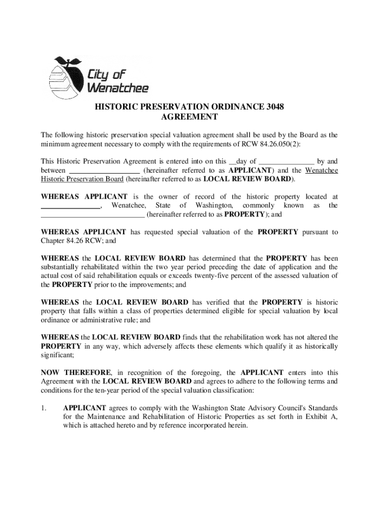 Fillable Online Easements, Covenants, and Preservation Agreements ...